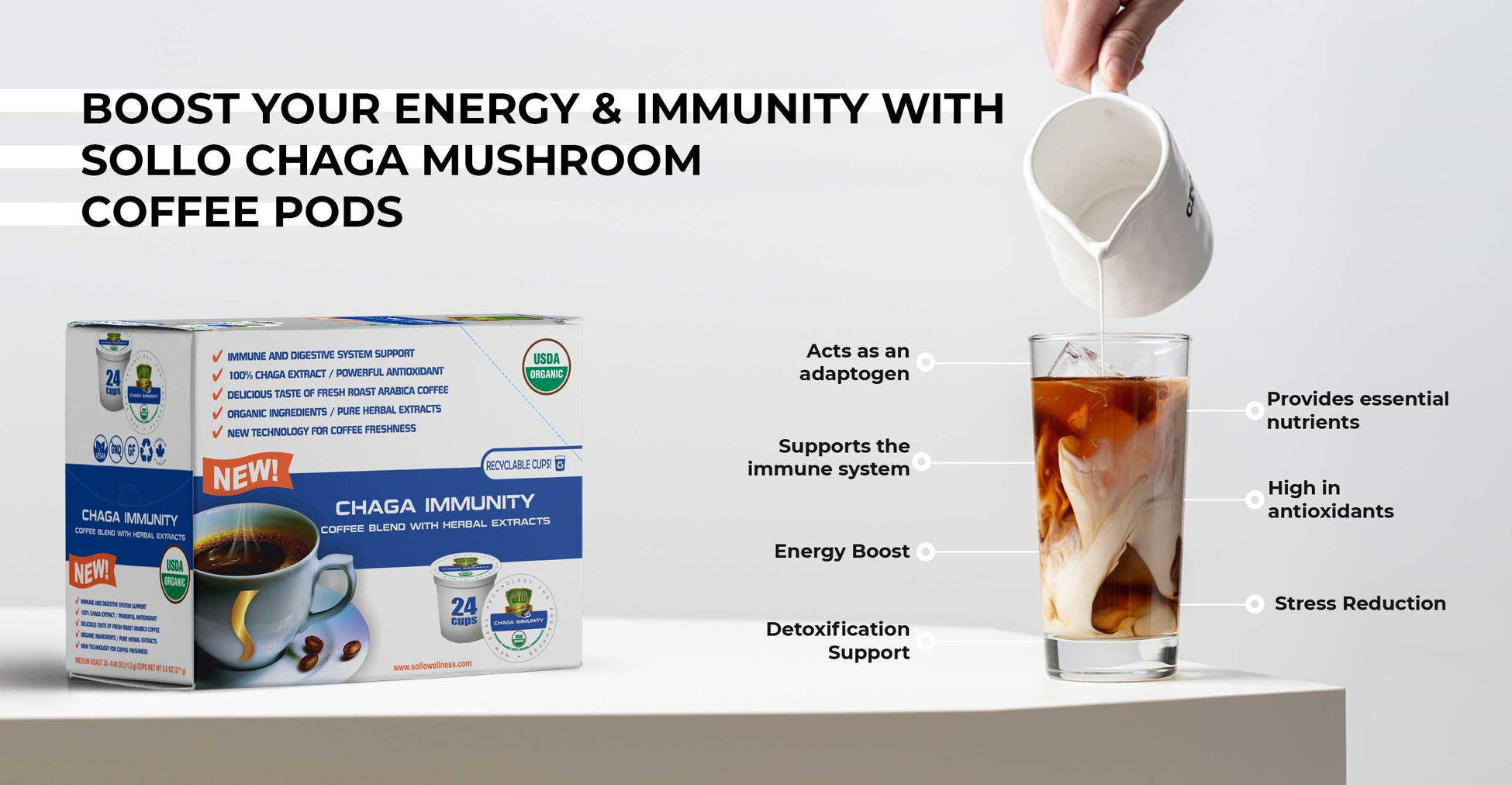 Boost Your Energy and Immunity with Sollo Chaga Mushroom Coffee Pods ...