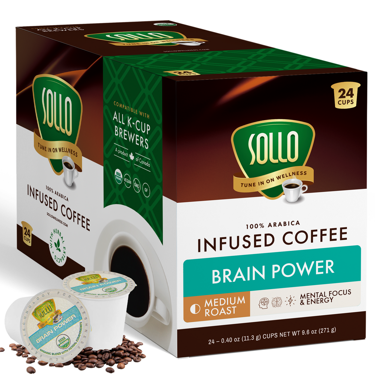 Brain Power Coffee Pods – Sollo Wellness