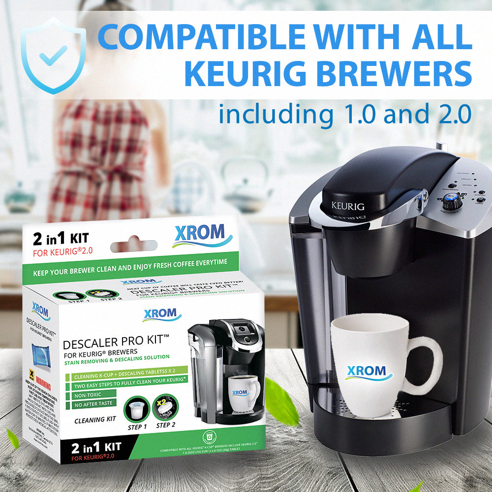 Professional Descaling Kit 2 in 1 Compatible With All K-Cup Keurig 2.0 ...