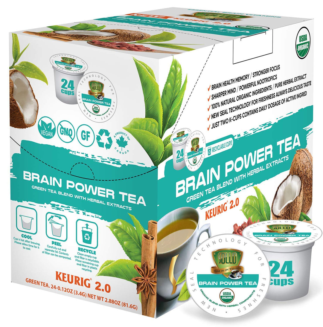 Brain Power Green Tea Pods – Sollowellness
